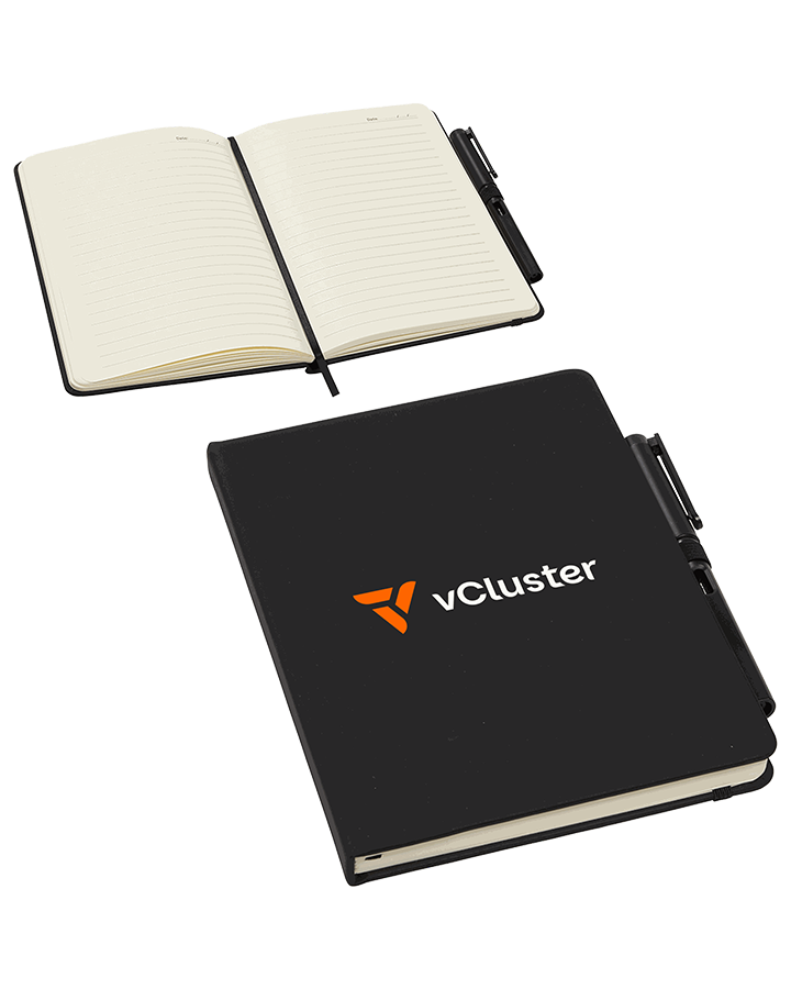 Quorum Soft Touch Journal with Matching Color Gel Pen – vCluster